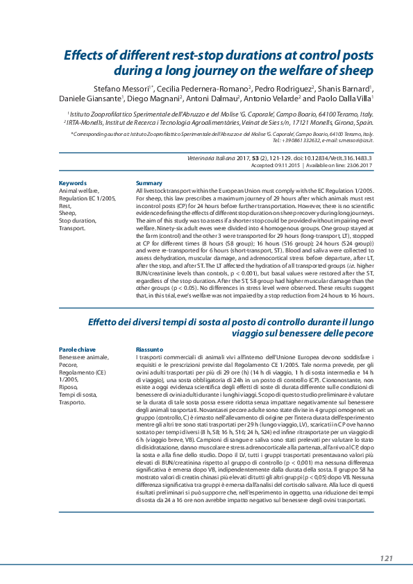 (PDF) Effects of different rest-stop durations at control posts during ...