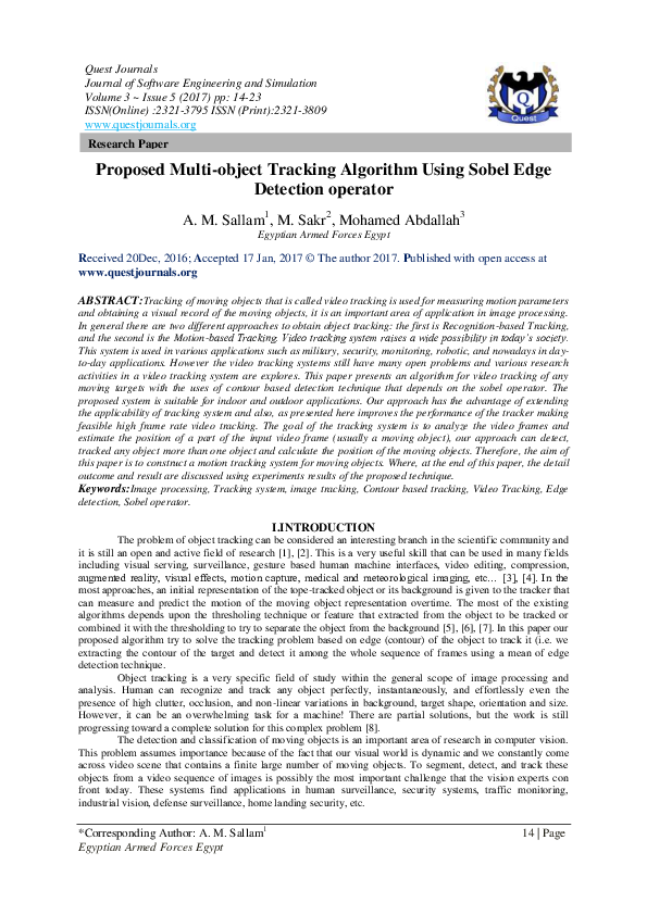 Pdf Proposed Multi Object Tracking Algorithm Using Sobel Edge Detection Operator Quest 