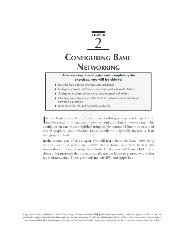 (PDF) CONFIGURING BASIC NETWORKING