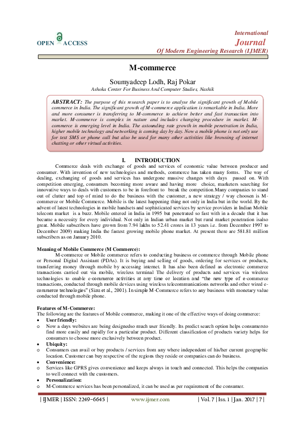 (PDF) M-commerce