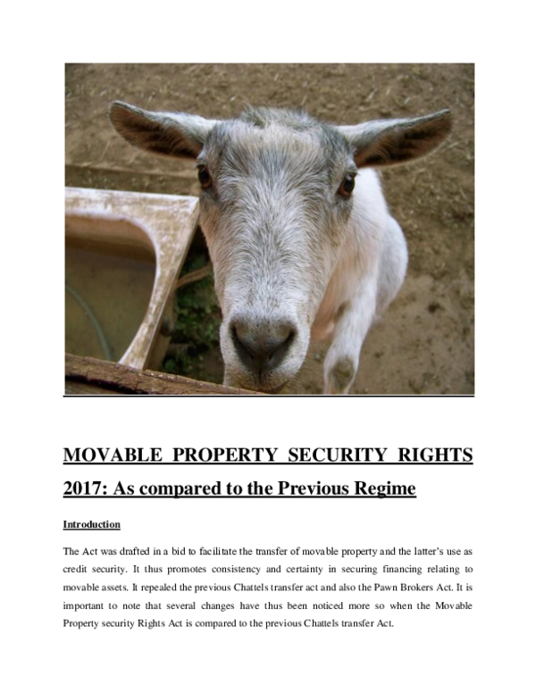 (DOC) MOVABLE PROPERTY SECURITY RIGHTS 2017: As compared to the ...