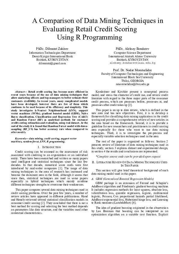 A Comparison of Data Mining Techniques in Evaluating Retail Credit ...