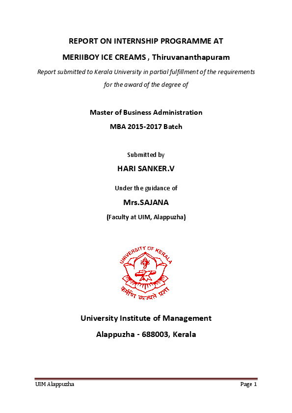 (DOC) MBA Internship report on meriiboy ice cream .docx