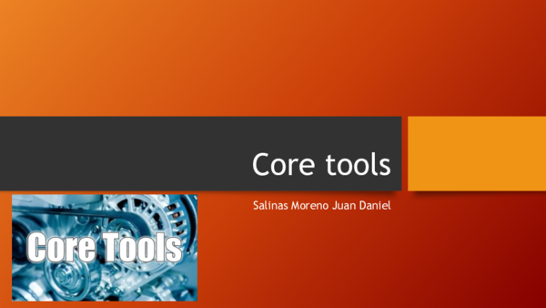 (PPT) Core tools
