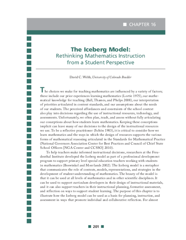 (PDF) The Iceberg Model: Rethinking Mathematics Instruction from a ...