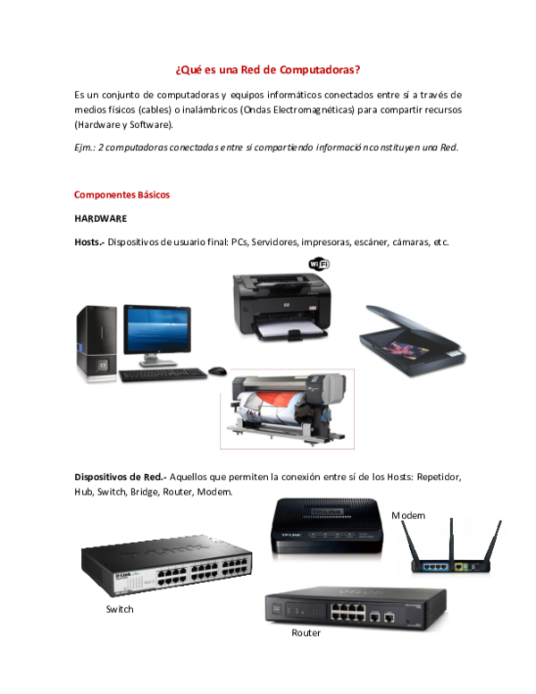 (DOC) Qué es una Red de Computadoras
