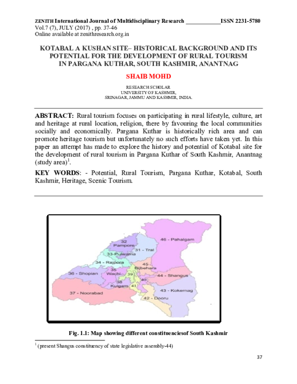 (PDF) KOTABAL A KUSHAN SITE– HISTORICAL BACKGROUND AND ITS POTENTIAL ...