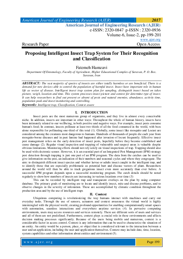 (PDF) Proposing Intelligent Insect Trap System for Their Recognition ...
