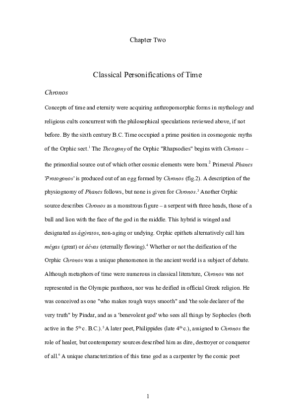 (DOC) 2. Classical Personifications of Time