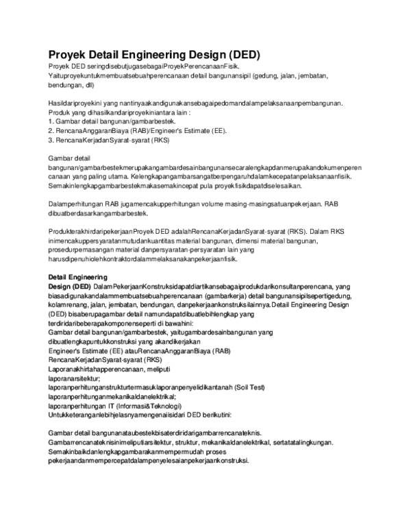 (DOC) Proyek_Detail_Engineering_Design_DED.docx | Ilham M - Academia.edu