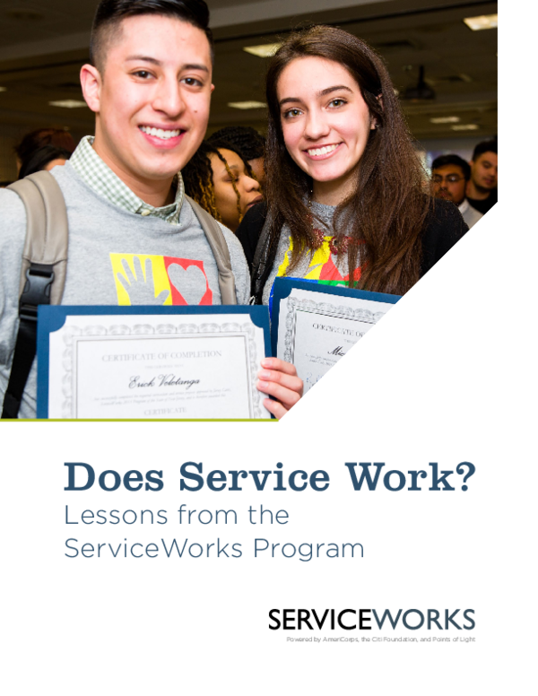 (PDF) Does Service Work? Lessons from the ServiceWorks Program