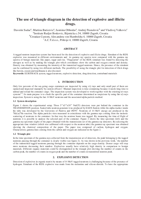 (PDF) The use of triangle diagram in the detection of explosive and ...