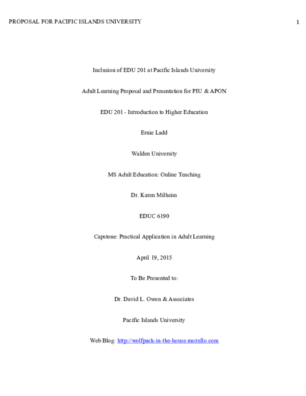 (PDF) EDUC 6190 Final Copy of ALP to PIU | Ernie F Ladd - Academia.edu