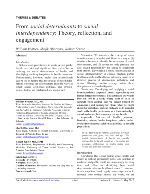 social determinants theory