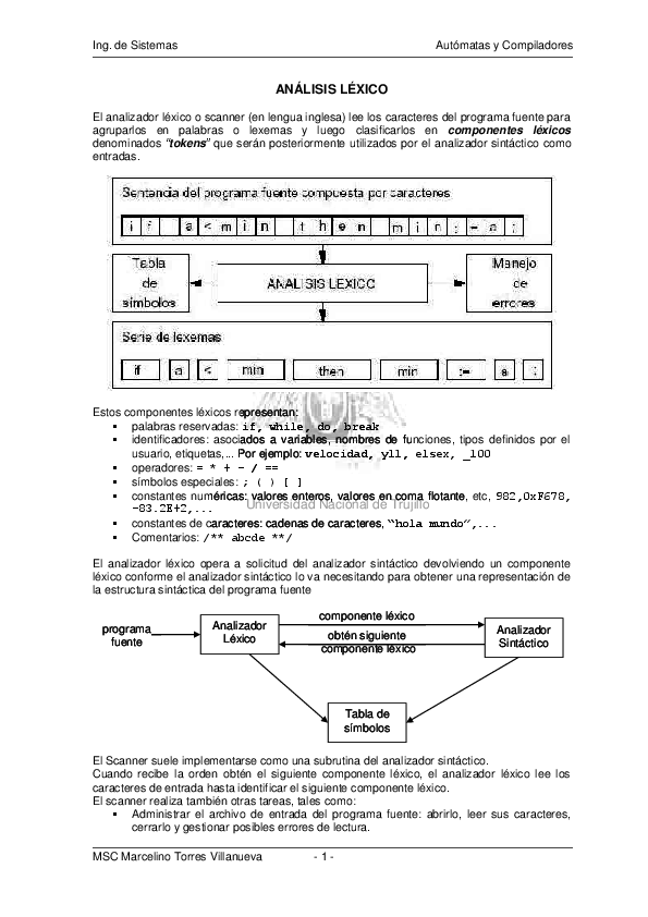 (PDF) ANÁLISIS LÉXICO