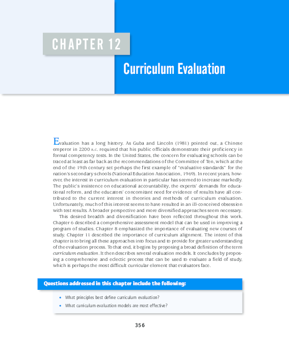 (PDF) Curriculum evaluation sage