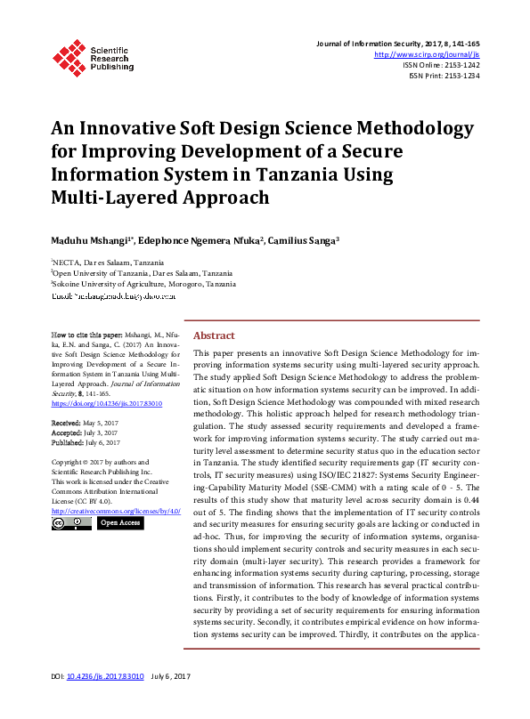 (PDF) An Innovative Soft Design Science Methodology for Improving ...