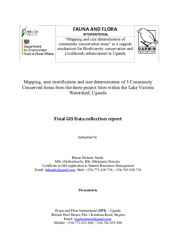 (DOC) BD Sande-FFI finaal GIS report