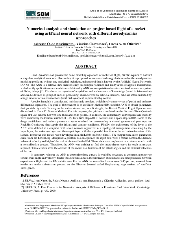 (PDF) Numerical analysis and simulation on project based flight of a rocket using artificial ...