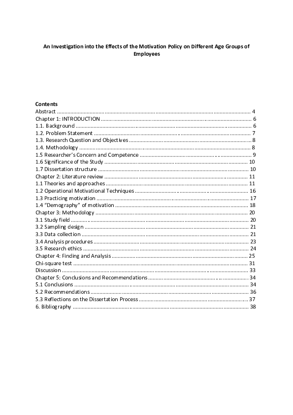 (DOC) An Investigation into the Effects of the Motivation Policy on ...