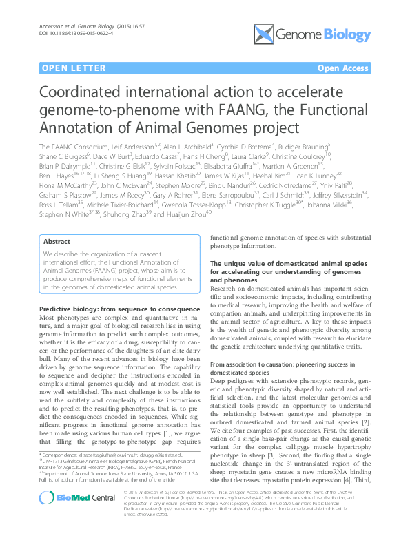 (PDF) Coordinated international action to accelerate genome-to-phenome ...