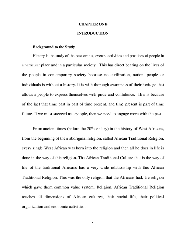 (DOC) CHAPTER ONE INTRODUCTION Background to the Study