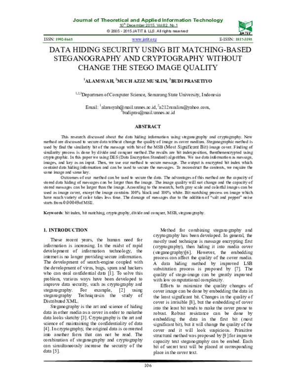 Pdf A Novel Image Steganographic System Based On Exact Matching Algorithm And Key Dependent