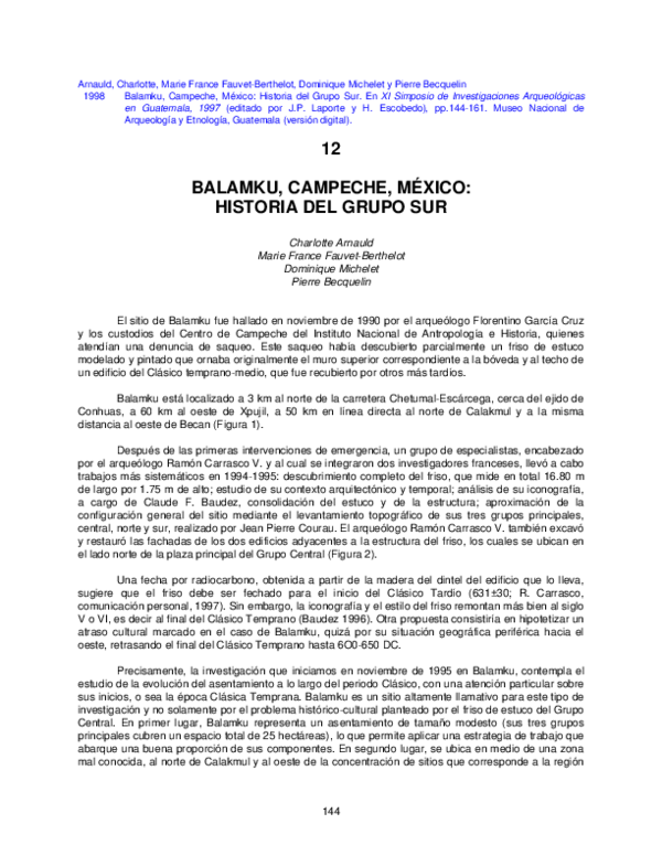(PDF) Balamkú: historia del Grupo Sur (Campeche, México) - M.Charlotte ...
