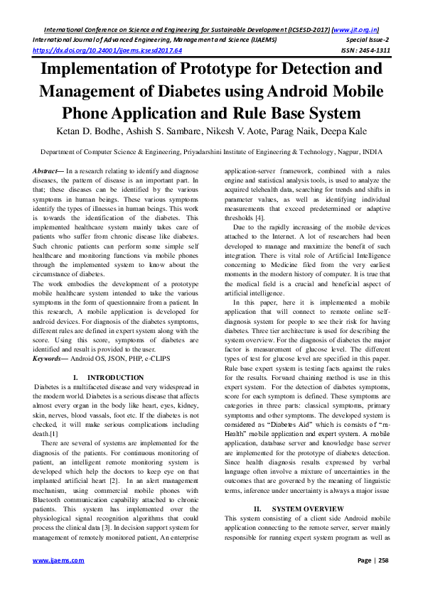 Pdf Implementation Of Prototype For Detection And Management Of