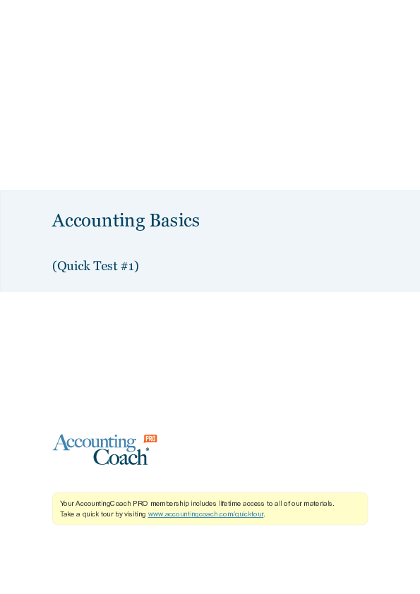 (PDF) Accounting Basics