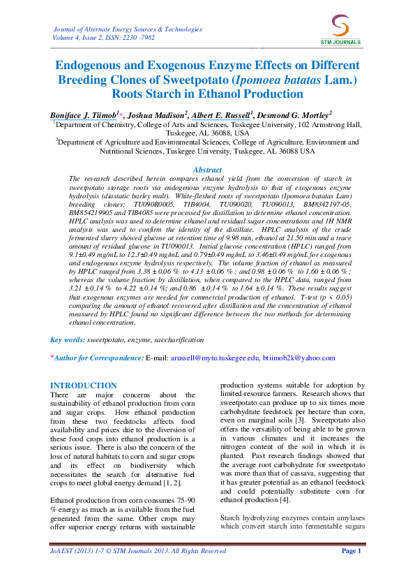 (PDF) Endogenous and Exogenous Enzyme Effects on Different Breeding ...