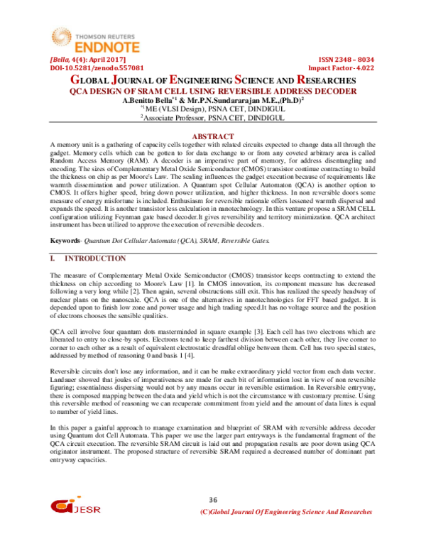 Reversible Qca Sram Cell Design 