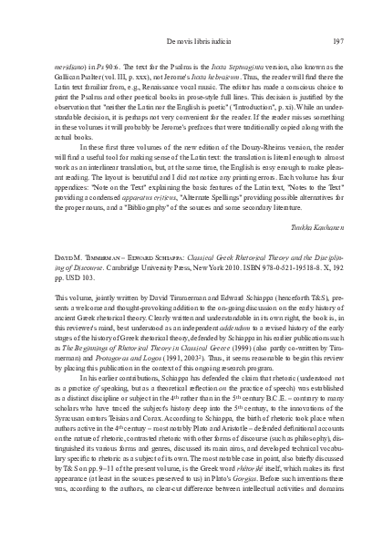 (PDF) Jakola - Review of Timmerman and Schiappa – Classical Greek ...