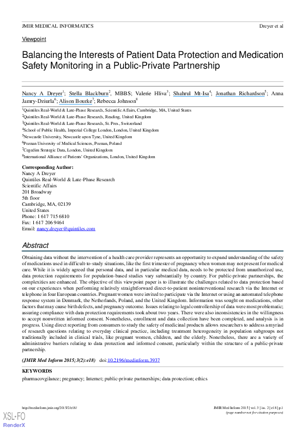 (PDF) Balancing the interests of patient data protection and medication ...