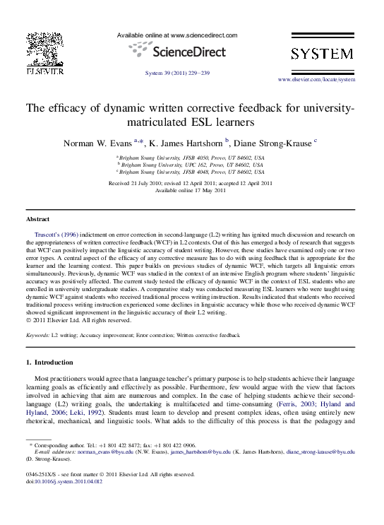(PDF) The efficacy of dynamic written corrective feedback for ...