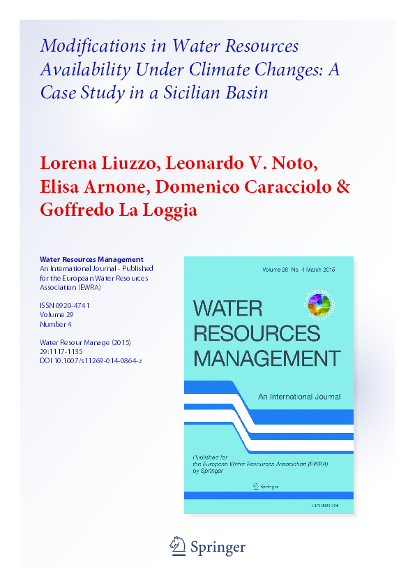 (PDF) Water Resources Management An International Journal -Published ...