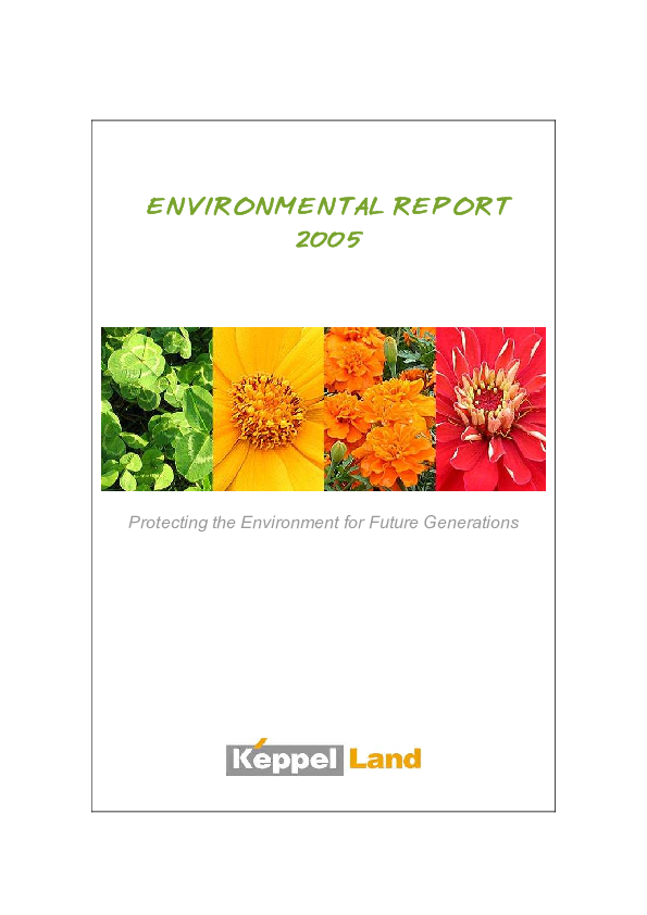 (PDF) ENVIRONMENTAL REPORT 2005 Protecting the Environment for Future ...