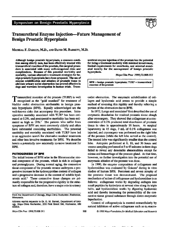 (PDF) Transurethral Enzyme Injection—Future Management of Benign ...