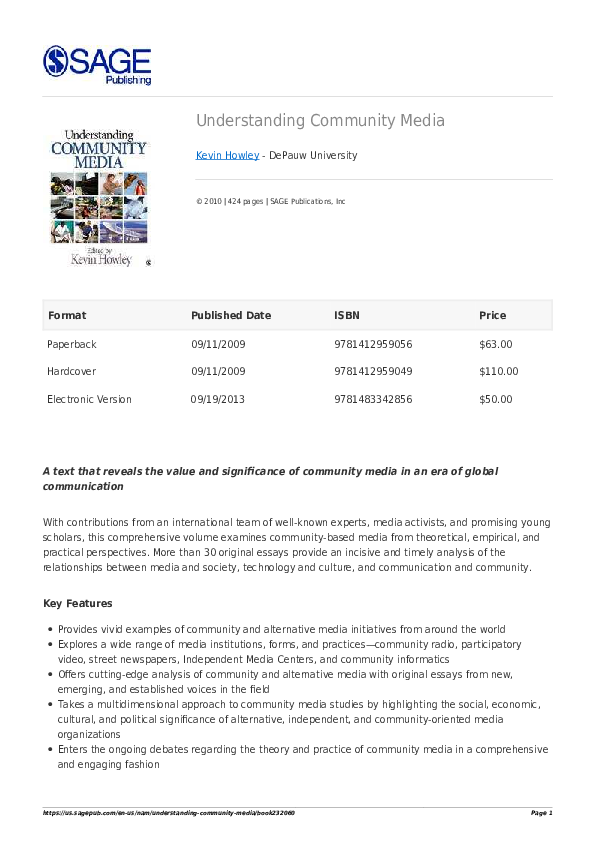 (PDF) Understanding Community Media