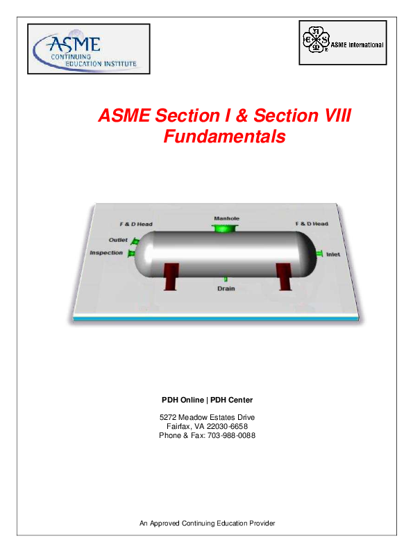 (PDF) An Approved Continuing Education Provider ASME Section I ...