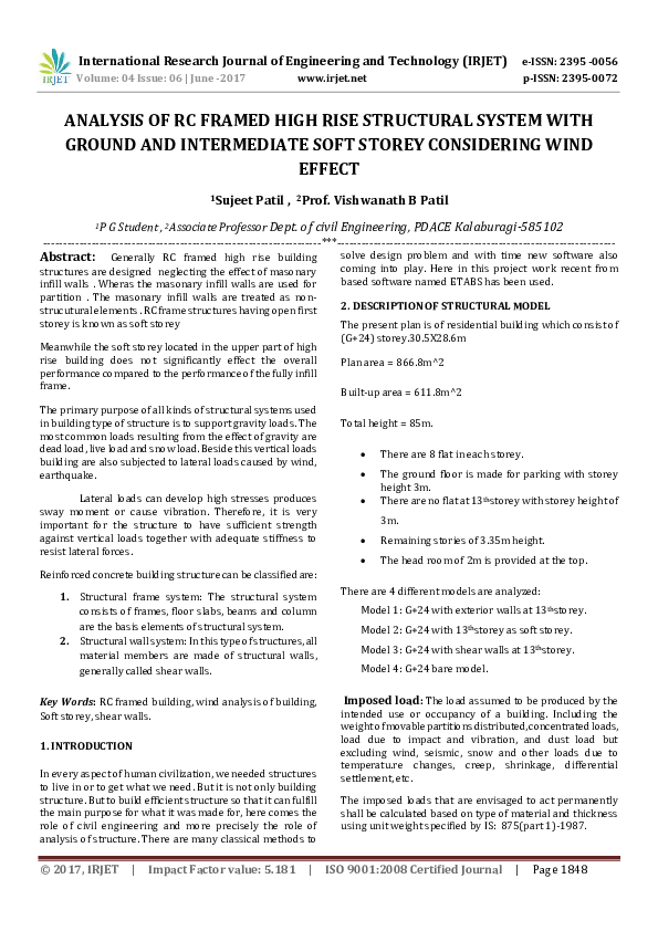 (PDF) Wind Effects on High Rise Rc Framed Structures