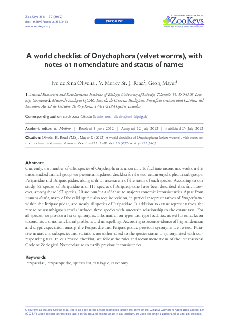 (PDF) Morphological assessment supports the recognition of four novel ...