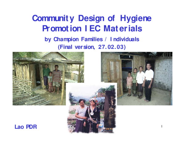 (PDF) Community Design of Hygiene Promotion IEC Materials
