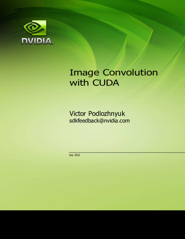 (PDF) Image Convolution with CUDA
