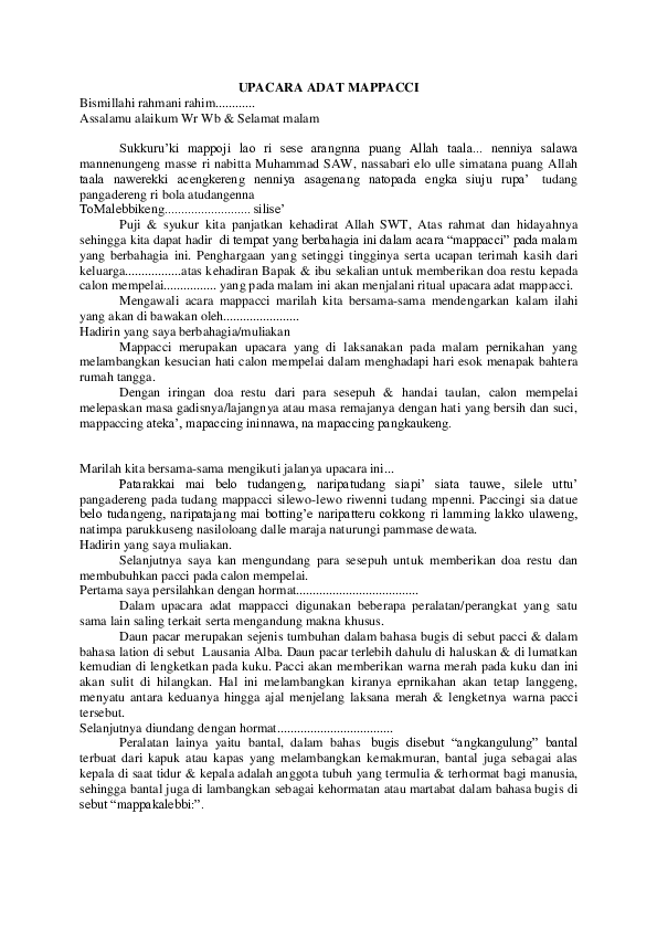 (DOC) UPACARA ADAT MAPPACCI