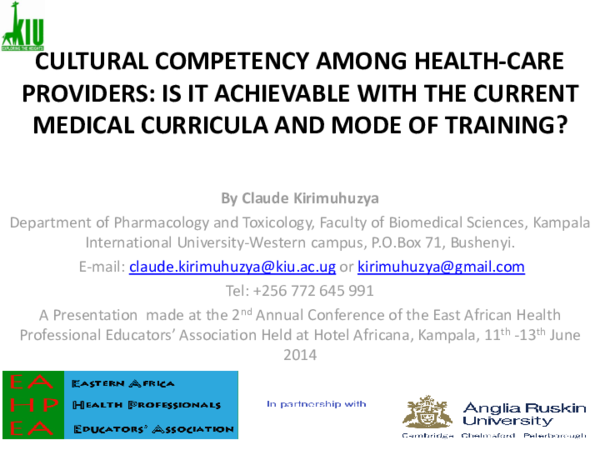 (PPT) CULTURAL COMPETENCY AMONG HEALTH CARE PROVIDERS 2