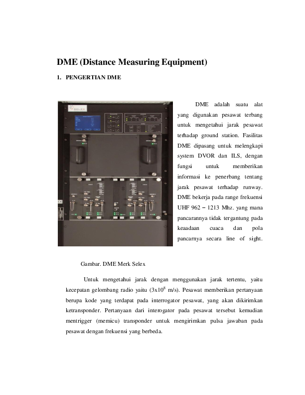 (DOC) DME (Distance Measuring Equipment