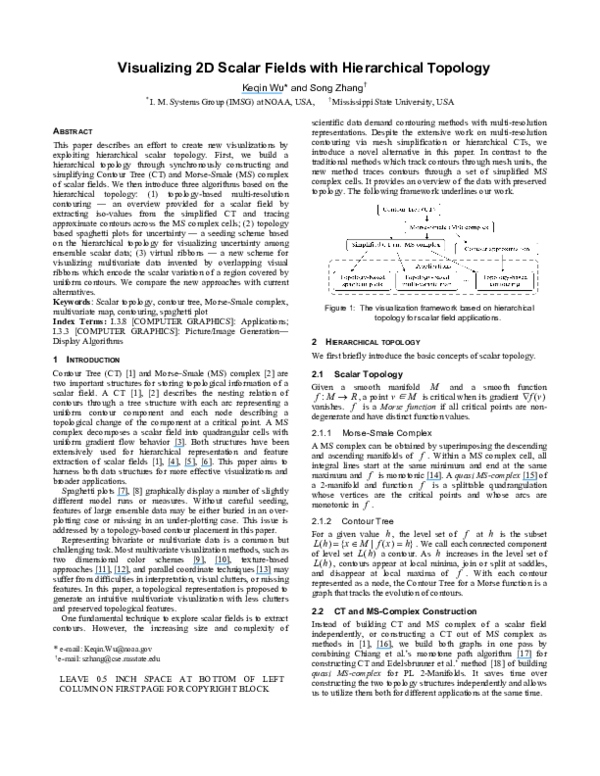 Pdf Hierarchical Topology For Visualizing 2d Scalar Fields