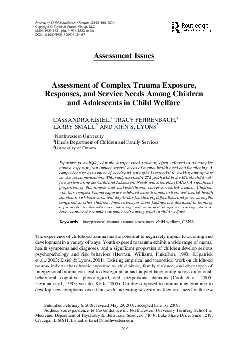 (PDF) Assessment of Complex Trauma Exposure, Responses, and Service ...