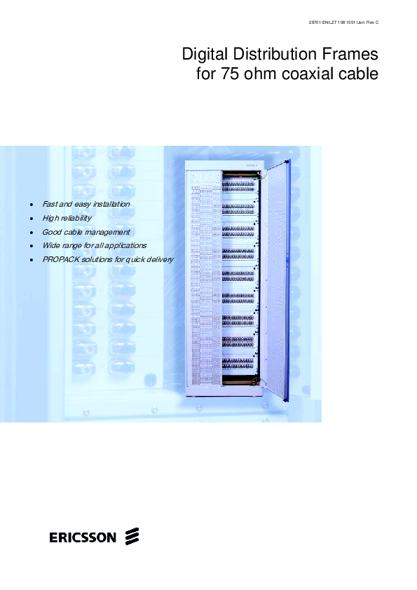 (PDF) Digital Distribution Frames for 75 ohm coaxial cable @BULLET Fast ...